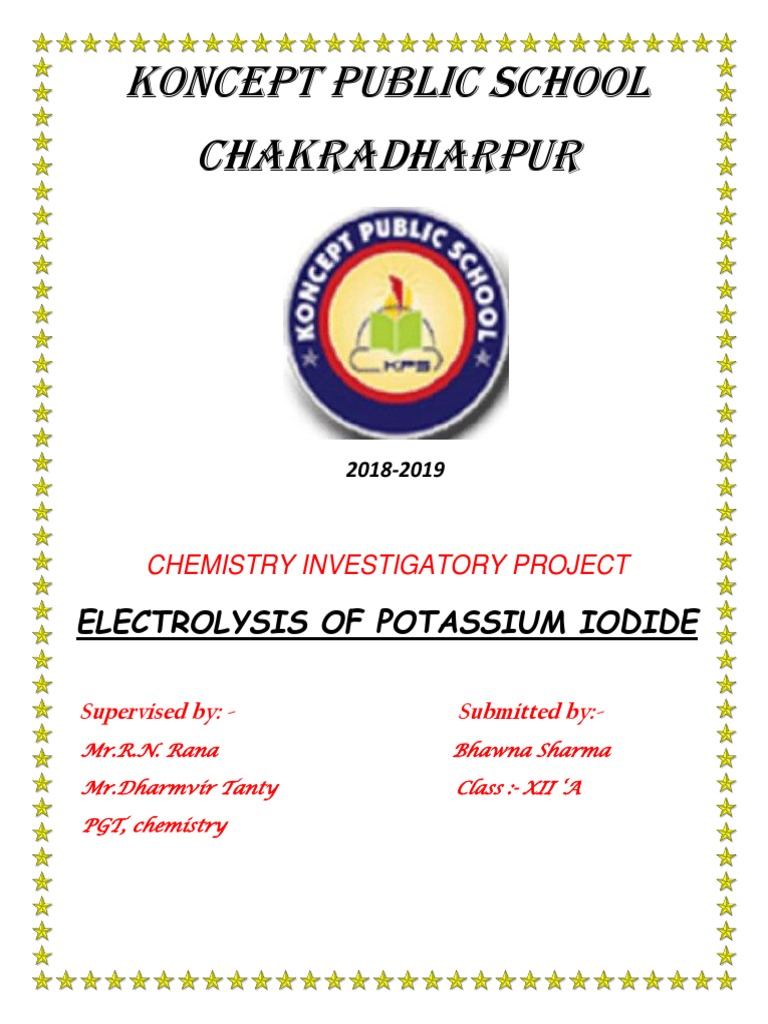 Chemistry Project | PDF | Electrolyte | Ion