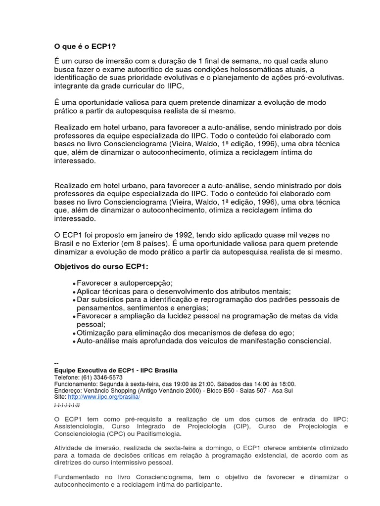 O Que É o ECP1?: - Equipe Executiva de ECP1 - IIPC Brasília | Download ...