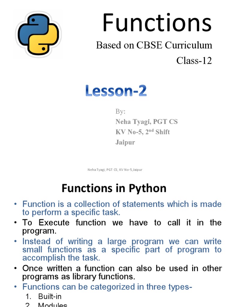 Chapter 2 Functionseng 1 PDF | PDF | Parameter (Computer Programming ...
