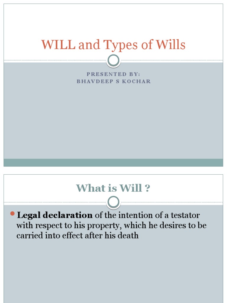 WILL and Types of Wills | PDF