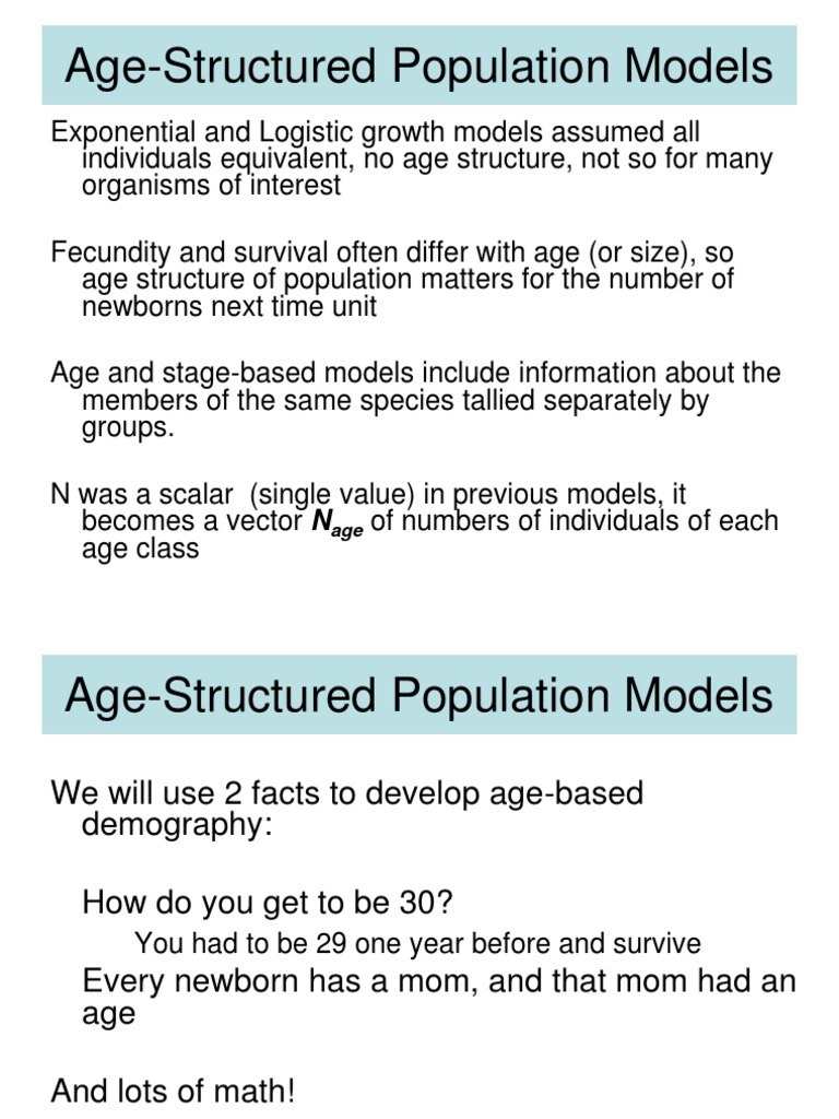 Age-Structured Population Models | PDF | Population | Matrix (Mathematics)
