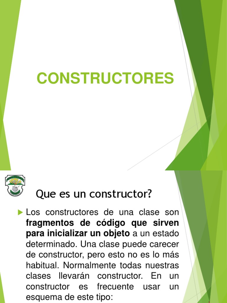 Constructor Es Pdf Constructor Programación Orientada A Objetos Programación