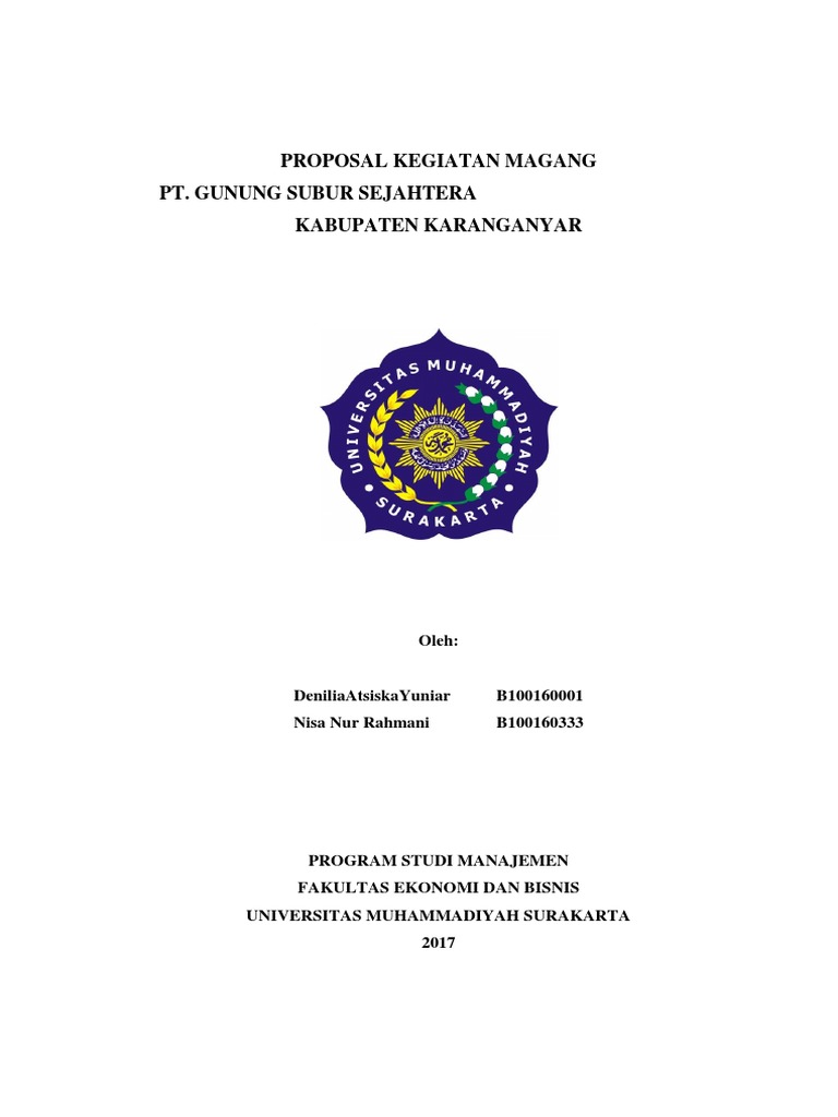 Proposal Magang | PDF