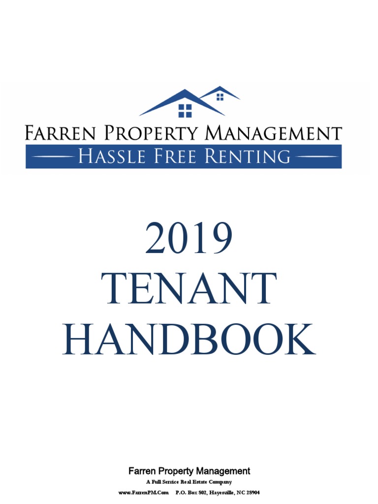 2020tenant Handbook9-25-19 | PDF | Property Management | Lease