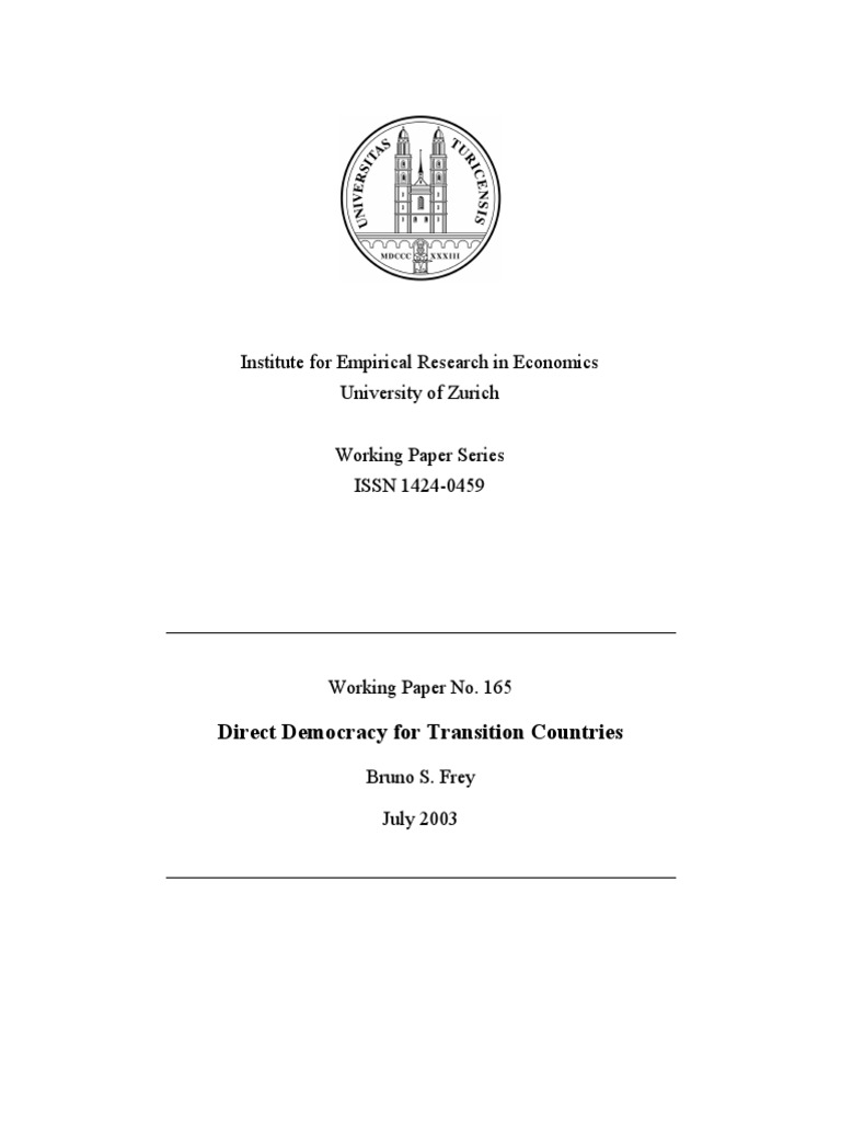 Direct Democracy For Transition Countries | PDF | Social Capital ...