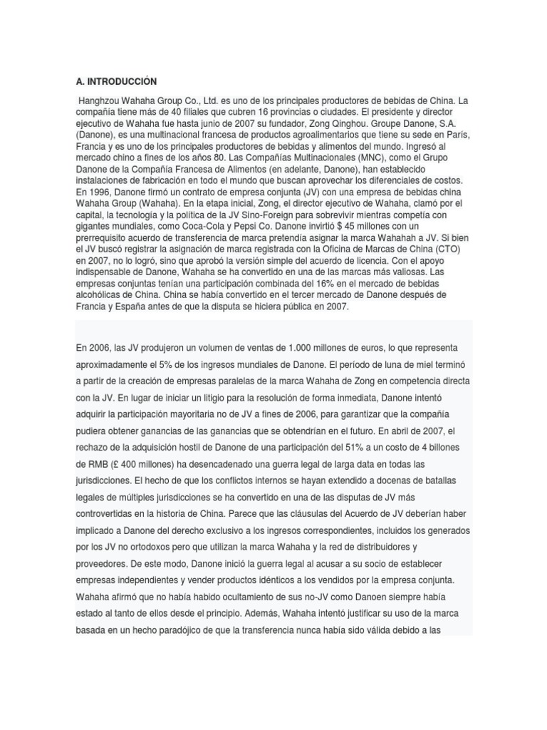 Caso Wahaha | PDF | Desigualdad social | Discriminación y relaciones raciales