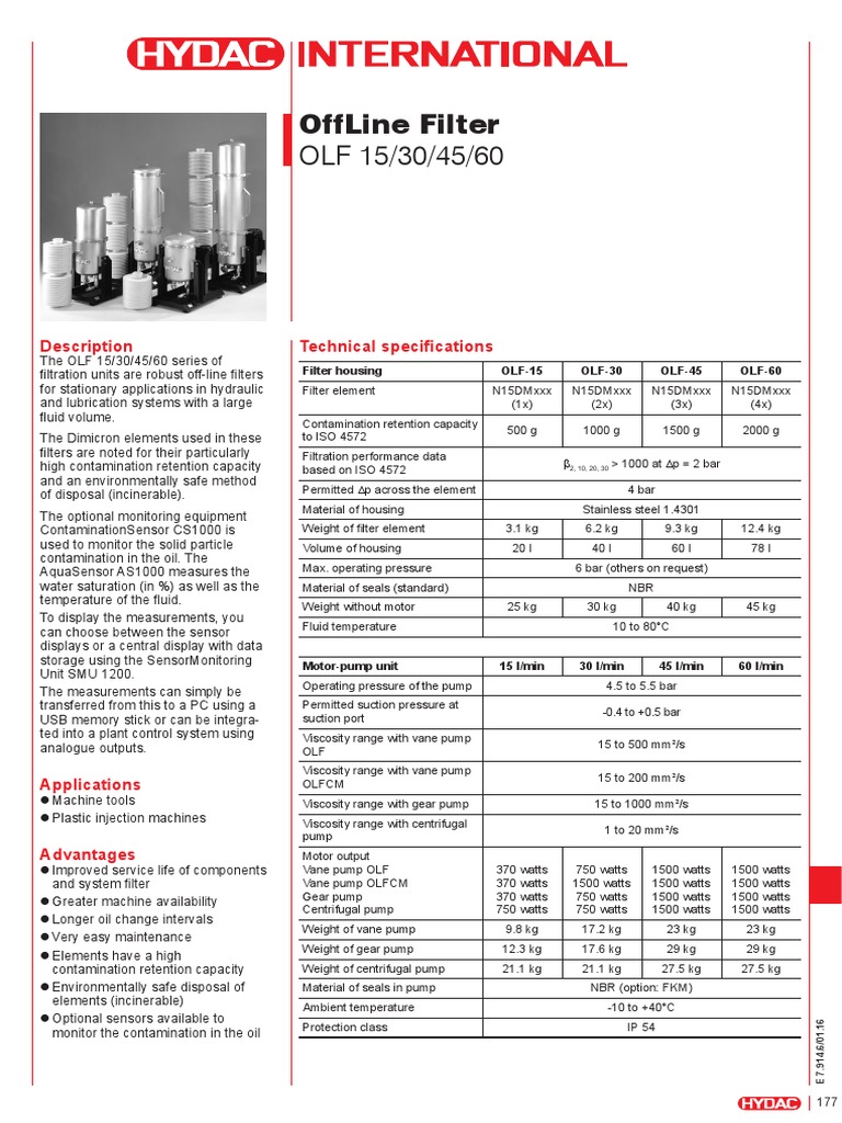 Brochure OLF 15-60 | PDF | Motor Oil | Pump