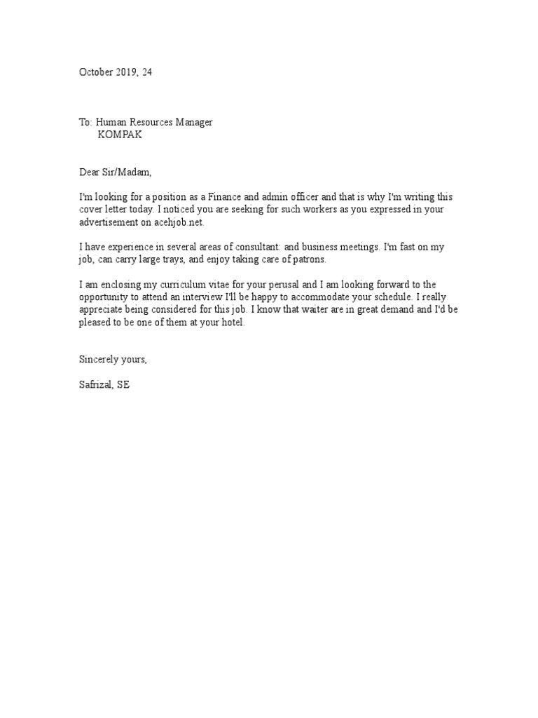 Applcation Letter | PDF | Business