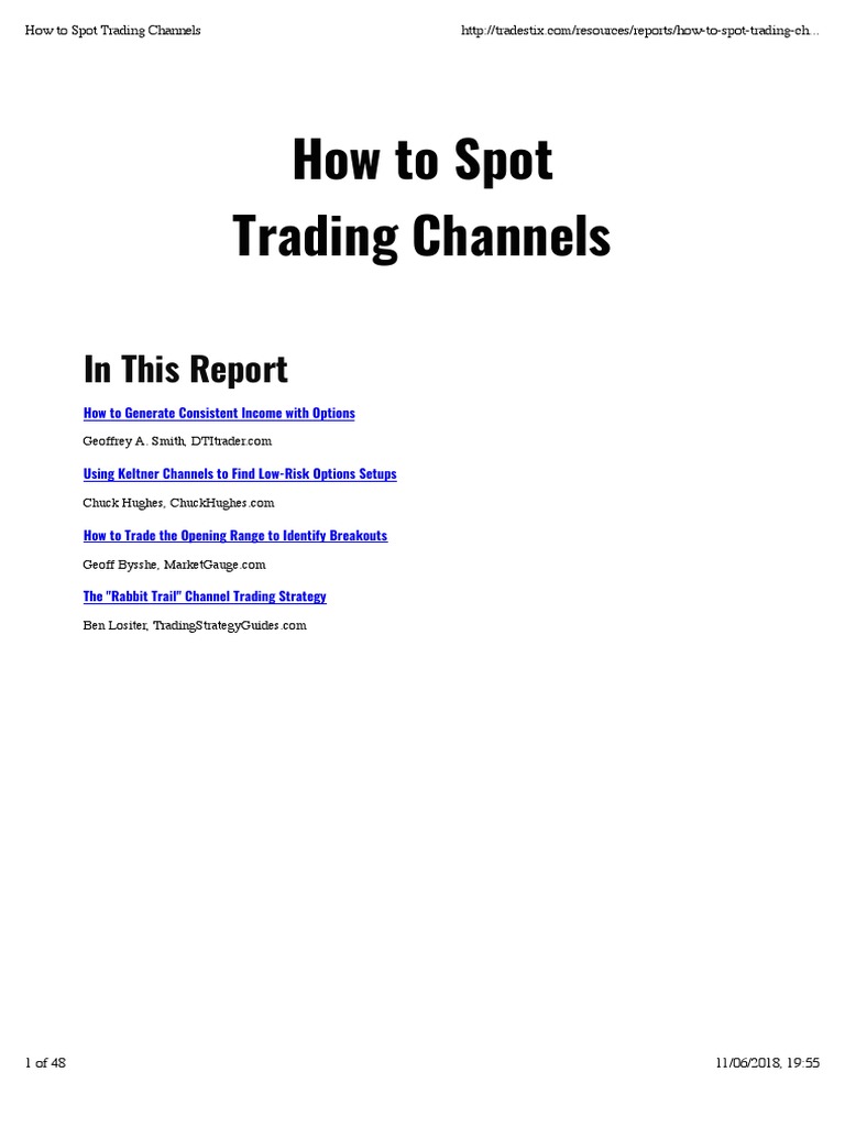 How To Spot Trading Channels | PDF | Put Option | Option (Finance)
