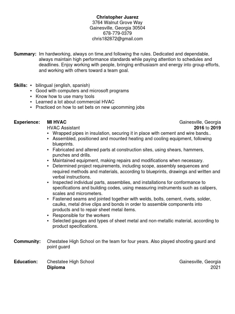 Chris Juarez Resume | PDF | Rivet | Economic Sectors
