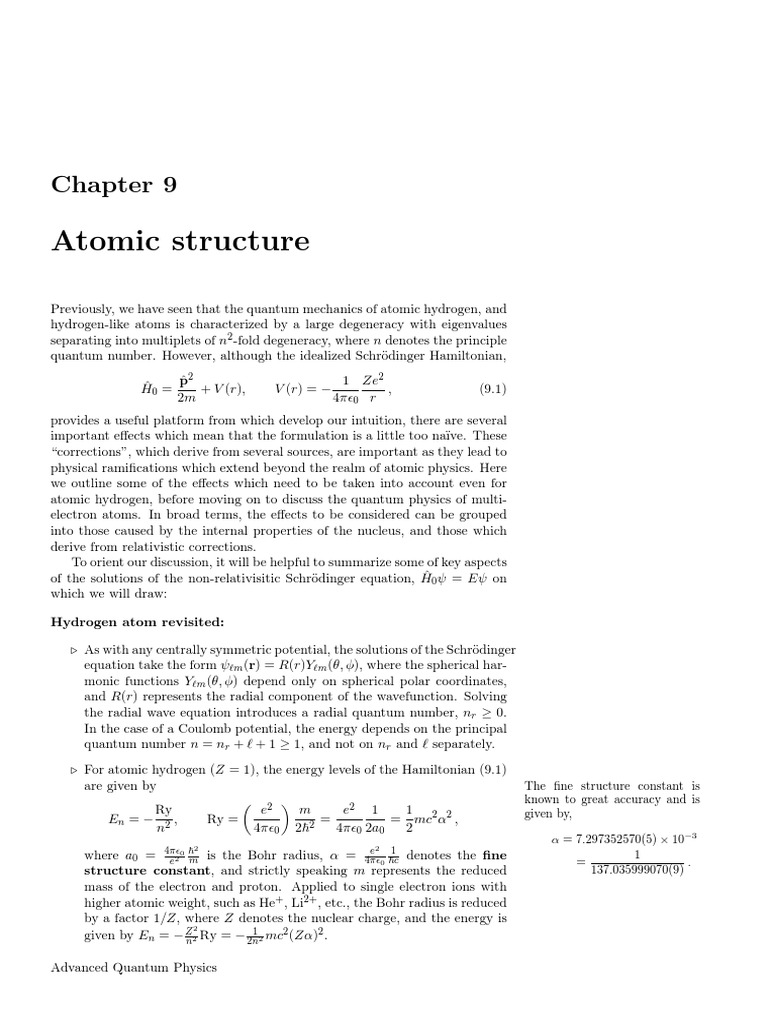 Atomic Structure | Download Free PDF | Atomic Nucleus | Electron