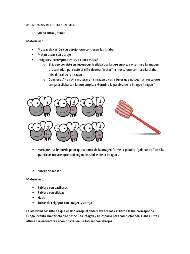 Actividades de Lectoescritura Correccion | PDF