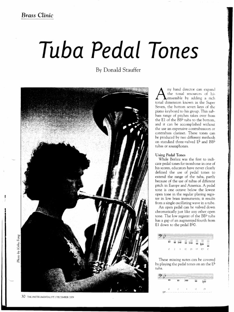Tuba Pedal Tones | PDF | Tuba | Pitch (Music)