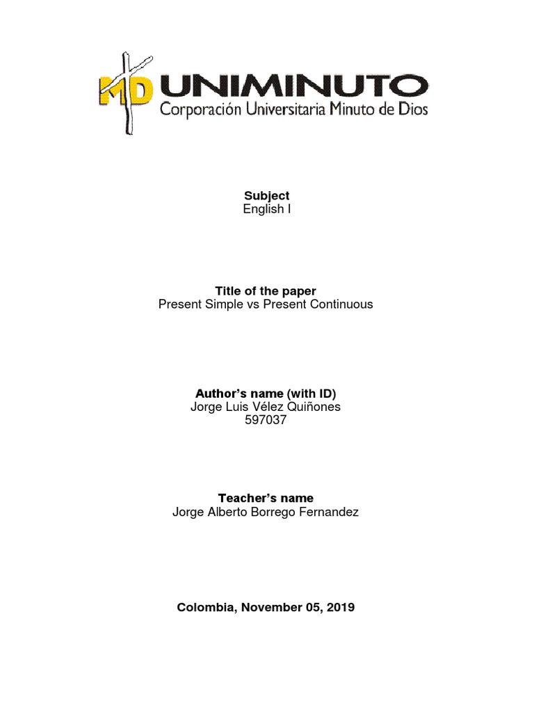 Present Simple vs Continuous Exercises | PDF