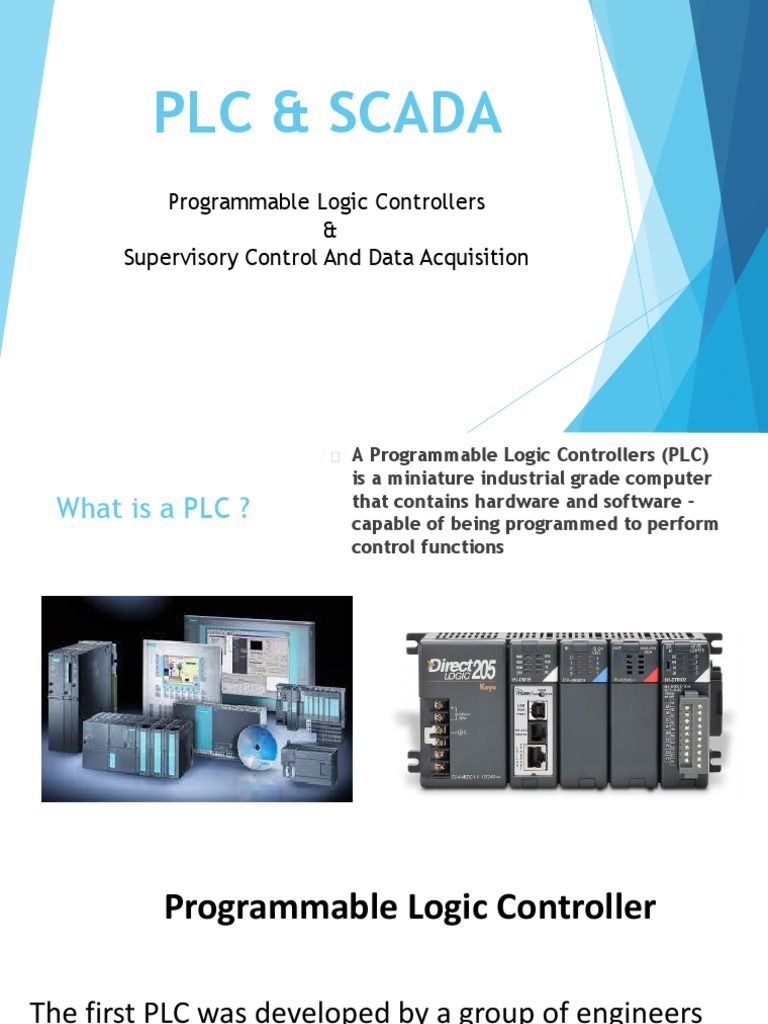 PLC & Scada: Programmable Logic Controllers & Supervisory Control and Data Acquisition | PDF ...