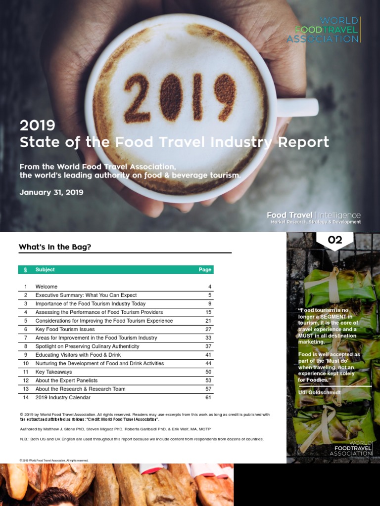 2019 State of The Food Travel Industry - FINAL | PDF | Tourism | Foods