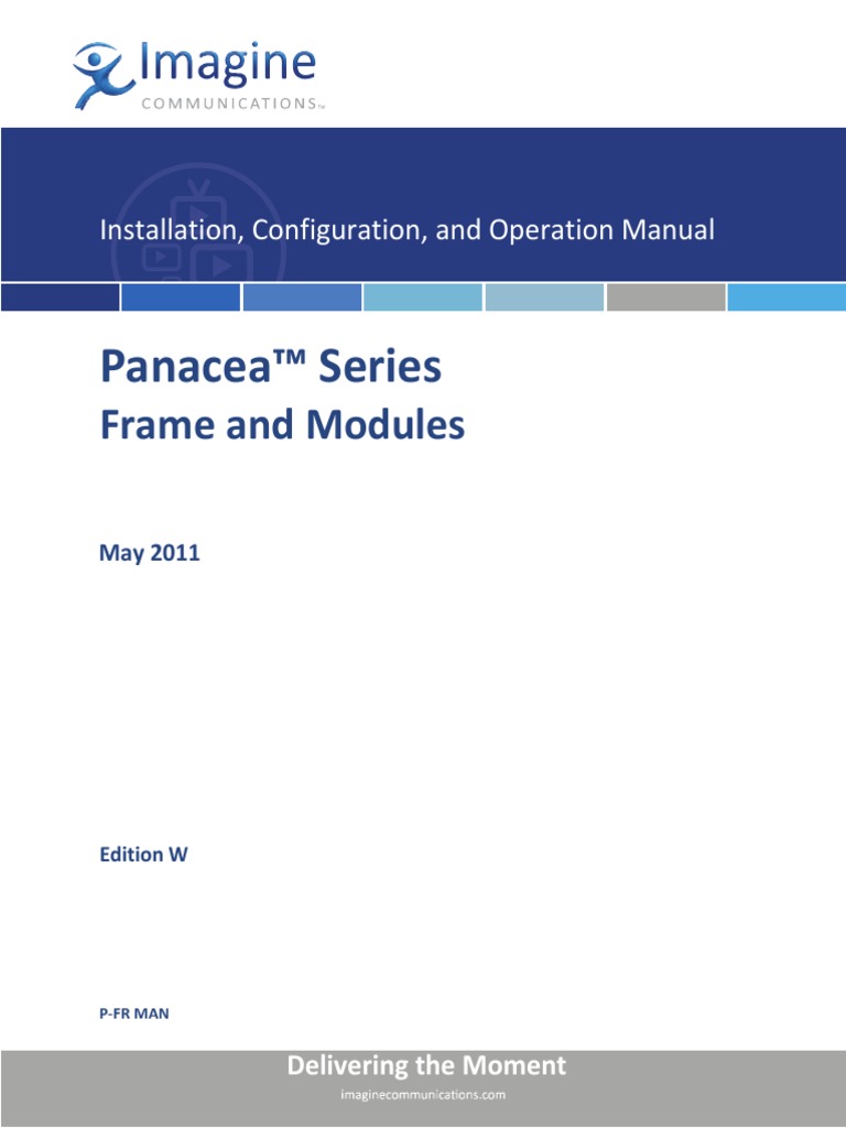 Panacea Frames and Modules User Guide 20110501 | PDF | High Definition ...