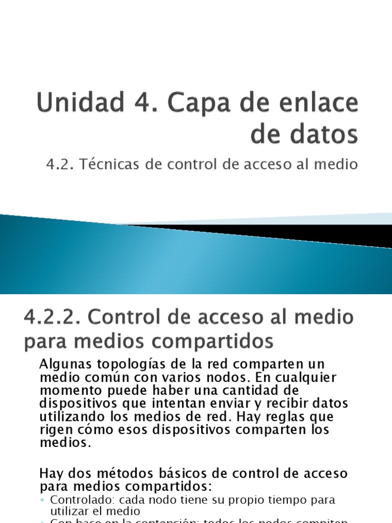 Control de Acceso Al Medio para Medios Compartidos | PDF | Tecnología ...