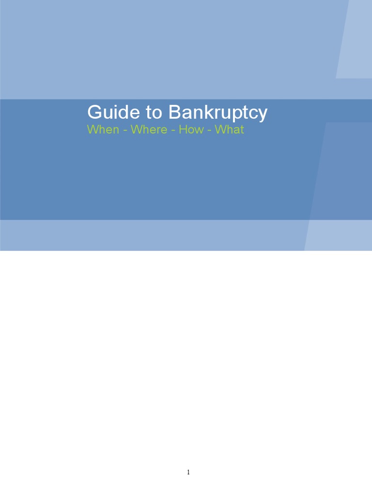 Guide To Bankruptcy 13 1197 | PDF | Bankruptcy | Liability (Financial ...