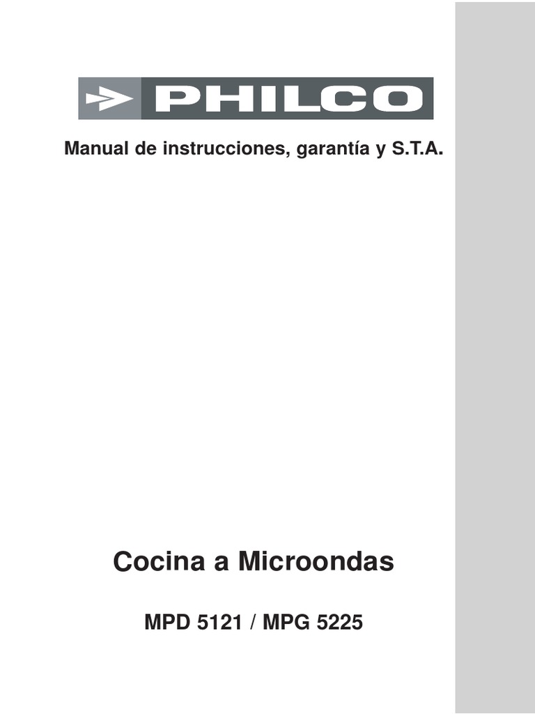 Manual de Uso Microondas-Mpg5225 PDF | PDF | Estufa de cocina | Cocina