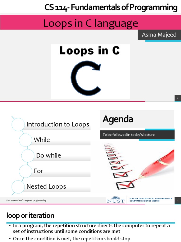 Loops in C | PDF | Control Flow | Computing
