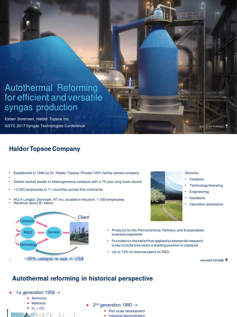 Autothermal Reforming For Efficient and Versatile Syngas Production | PDF | Gas To Liquids ...