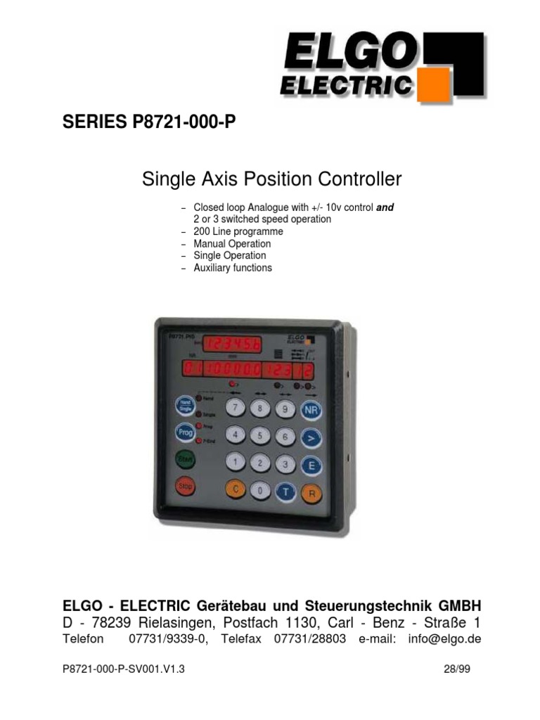 ELGO | PDF | Control Theory | Electric Motor