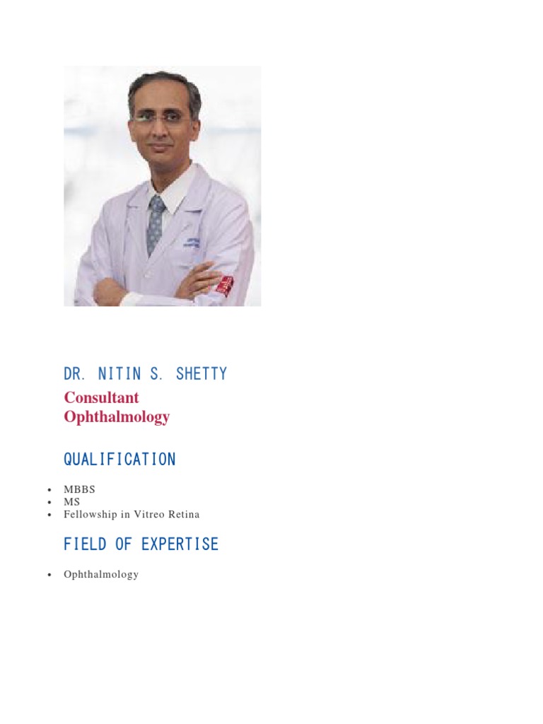 Dr. Nitin S. Shetty | PDF | Business | Science & Mathematics