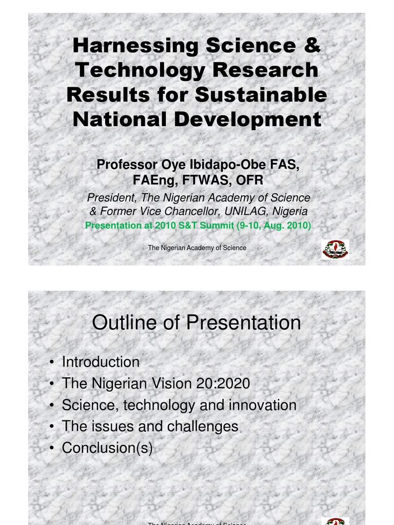 Nigeria's Path to Vision 20:2020 | PDF | Nigeria | Innovation