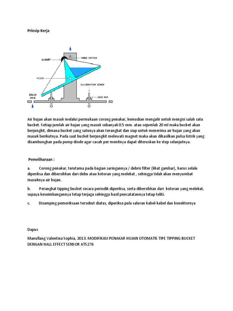 Prinsip Kerja Sensor Tipping Bucket | PDF | Griya & Taman