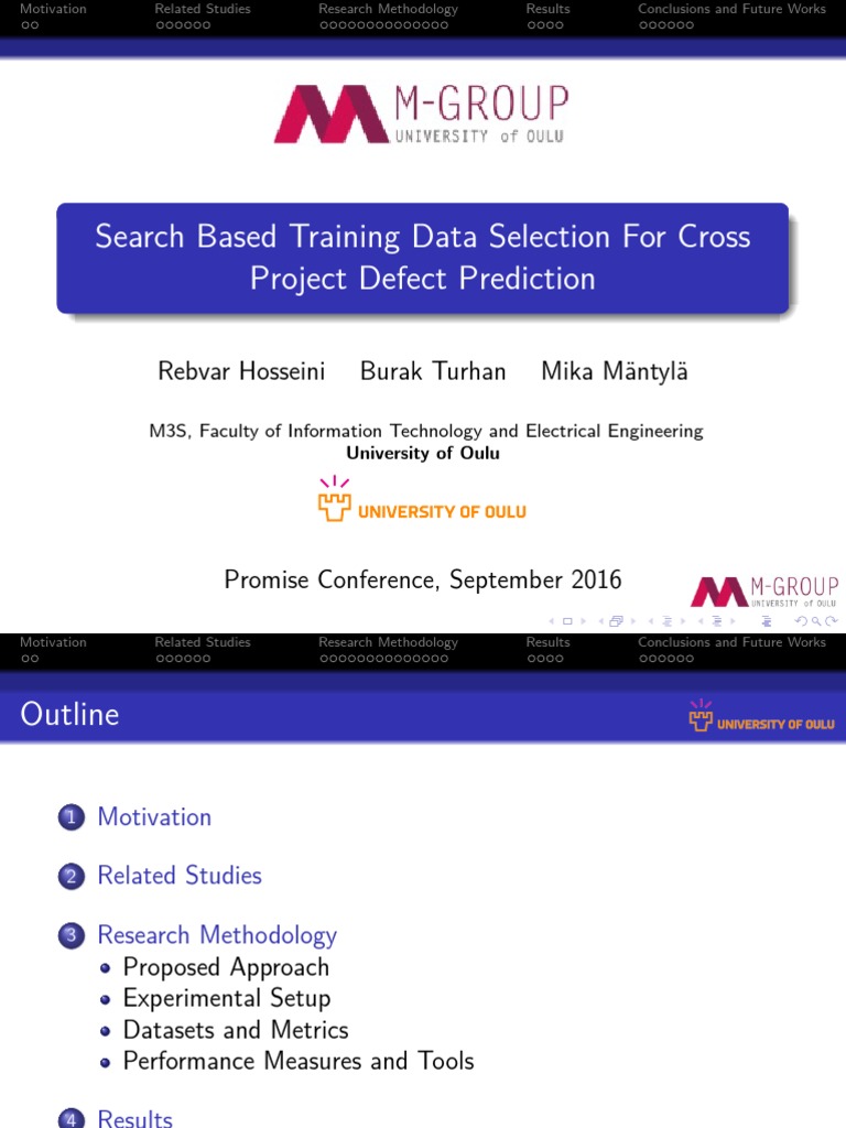 Cross Project Defect Prediction Using Search Based Training Data Selection | PDF | Accuracy And ...