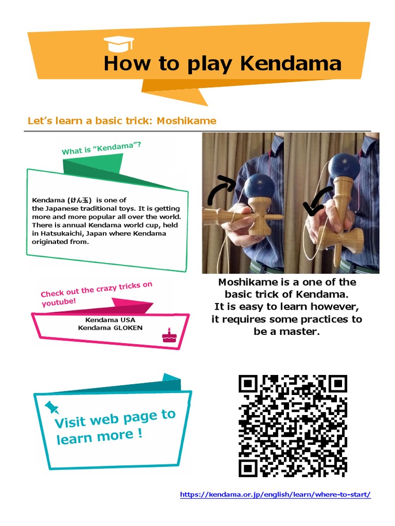 How To Play Kendama: Let's Learn A Basic Trick: Moshikame | PDF