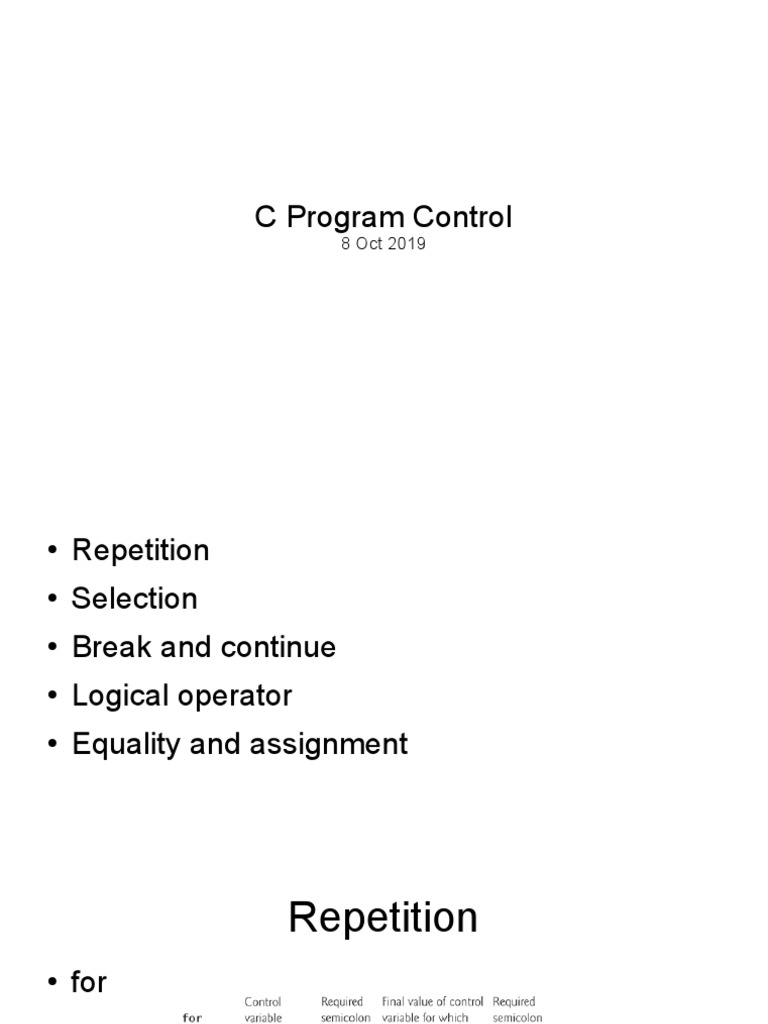 Program Control | PDF