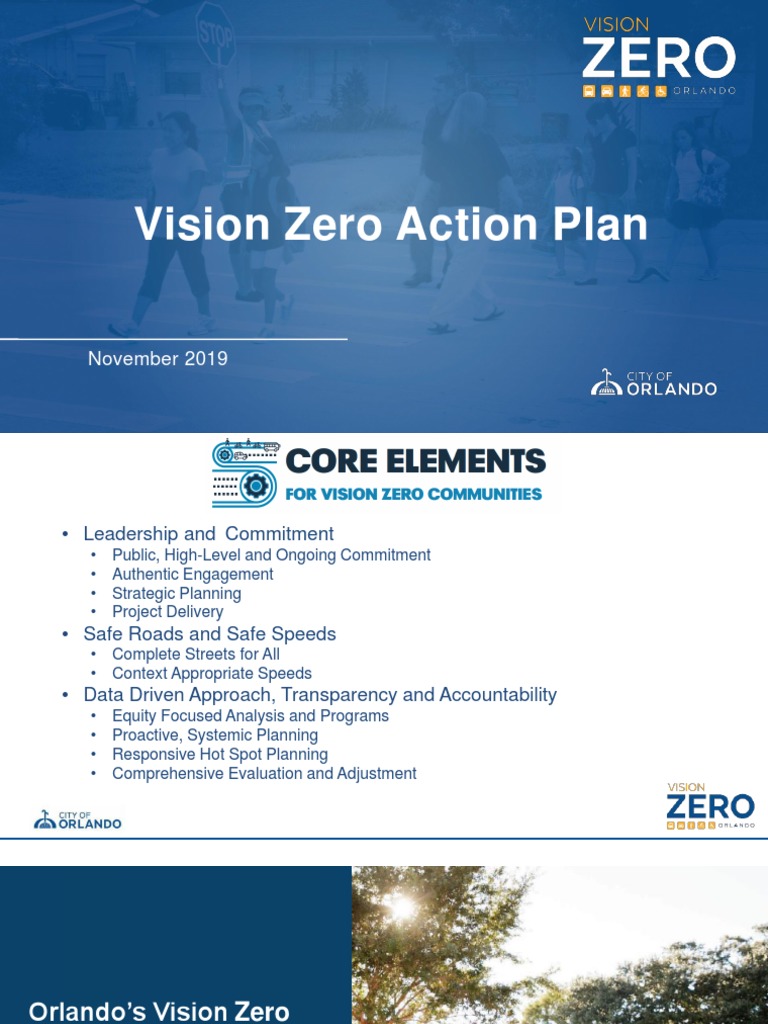 Vision Zero Action Plan Presentation | PDF | Pedestrian Crossing | Land ...