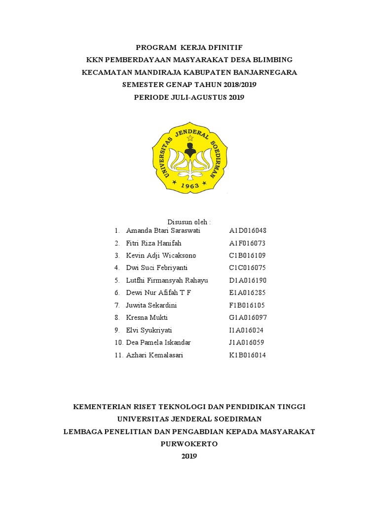 Proker Definitif Blimbing Otw Fix | PDF