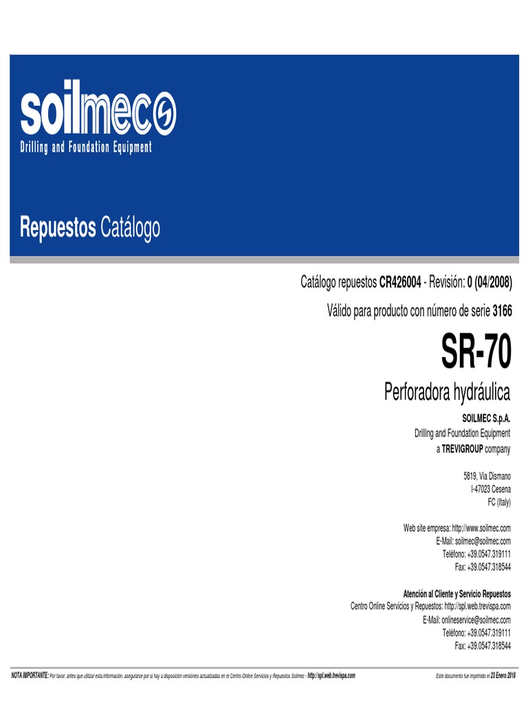 Catálogo de Partes SR70 - 3166 | PDF | Motor diesel | Máquinas