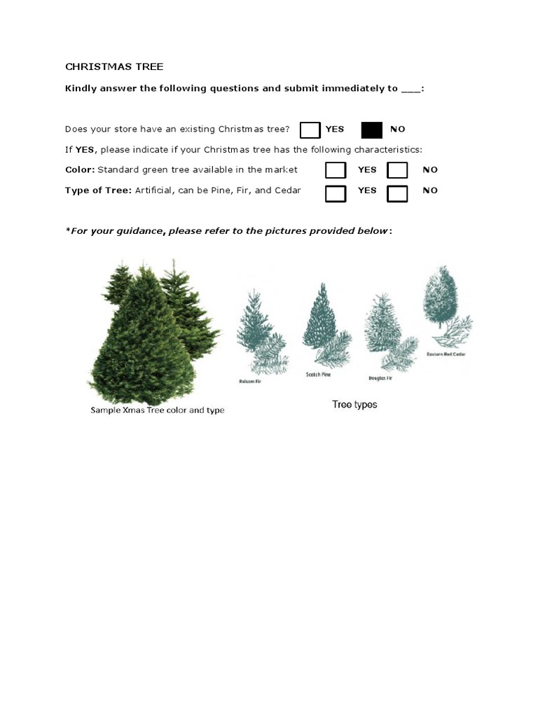 Christmas Tree Questionnaire | PDF