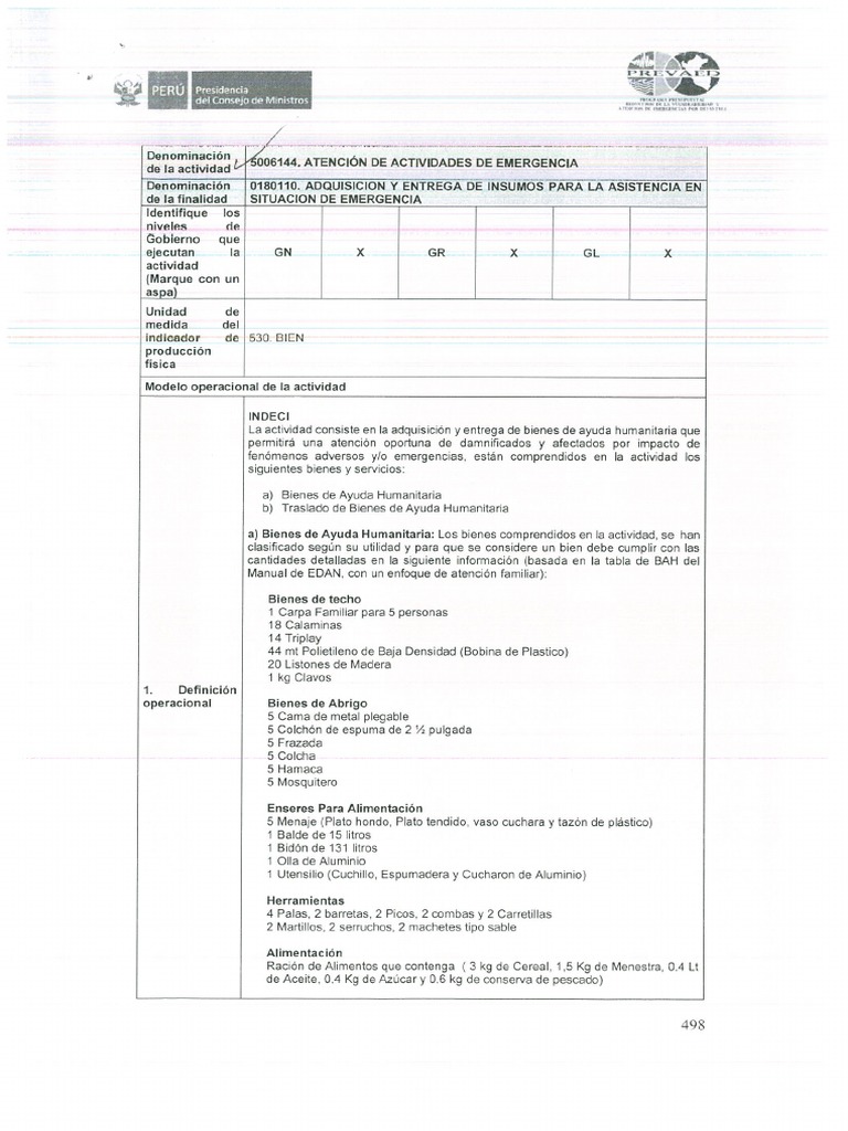 Anexo 2 - Atencion de Actv de Emergencia - Adquisicion y Entrega de Insumos | PDF