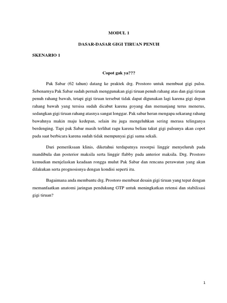 Laporan Tutorial Blok 16 Modul 1 | PDF