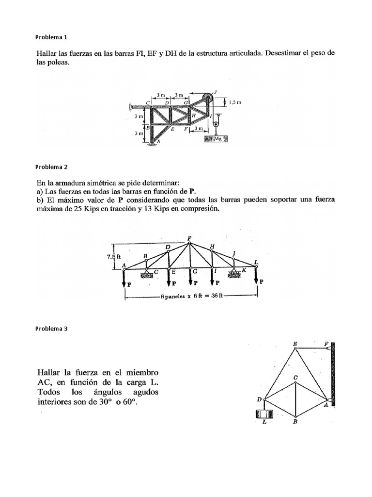 Armaduras Ejercicios | PDF