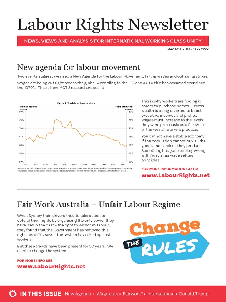 Labour Rights Newsletter | PDF | Labour Economics | Trade Union