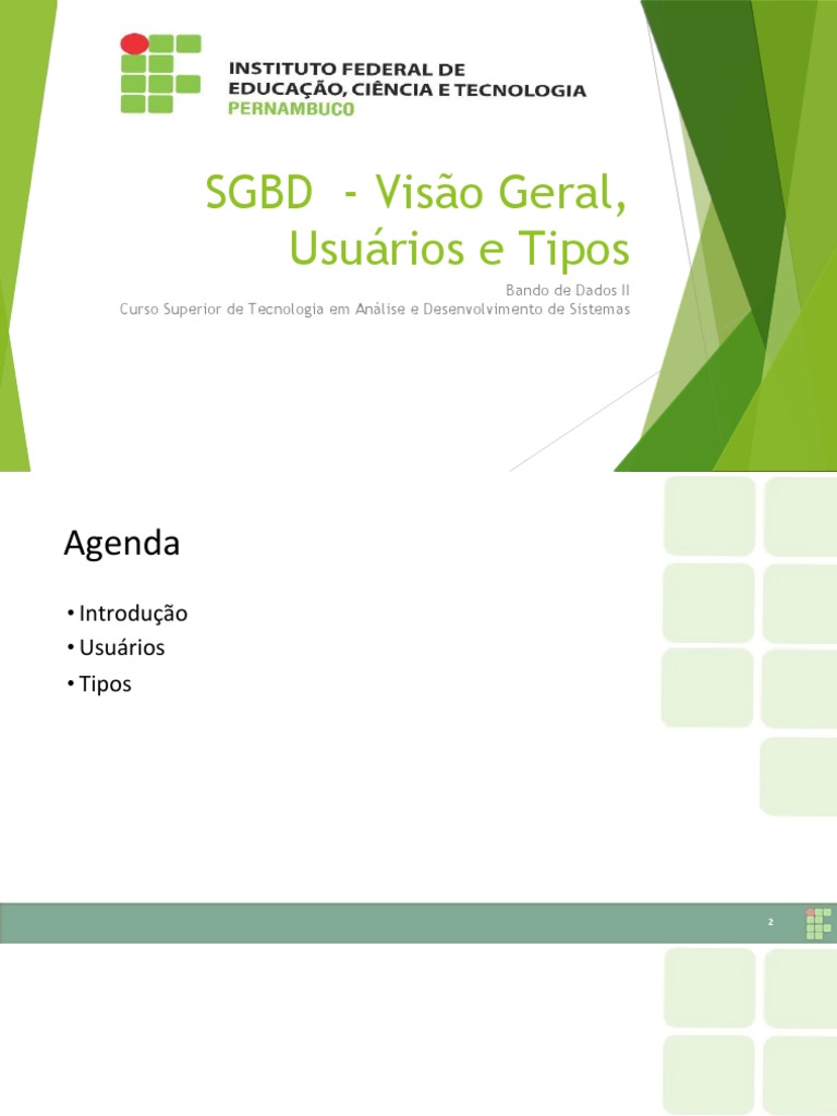 Fundamentos e Tipos de SGBD | PDF | Base de dados relacional | Bancos de dados