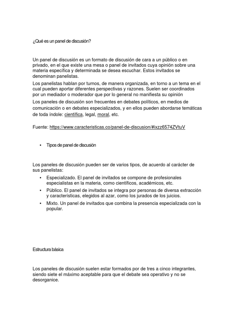 Qué Es Un Panel de Discusión | PDF | Cognición | Sicología