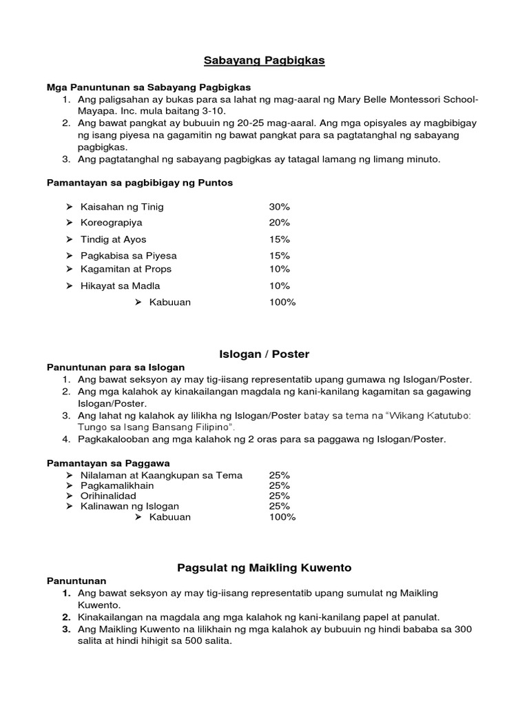 Sertipiko Ng Pagkilala Sa Sabayang Pagbigkas Pamantayan Sa Paggawa