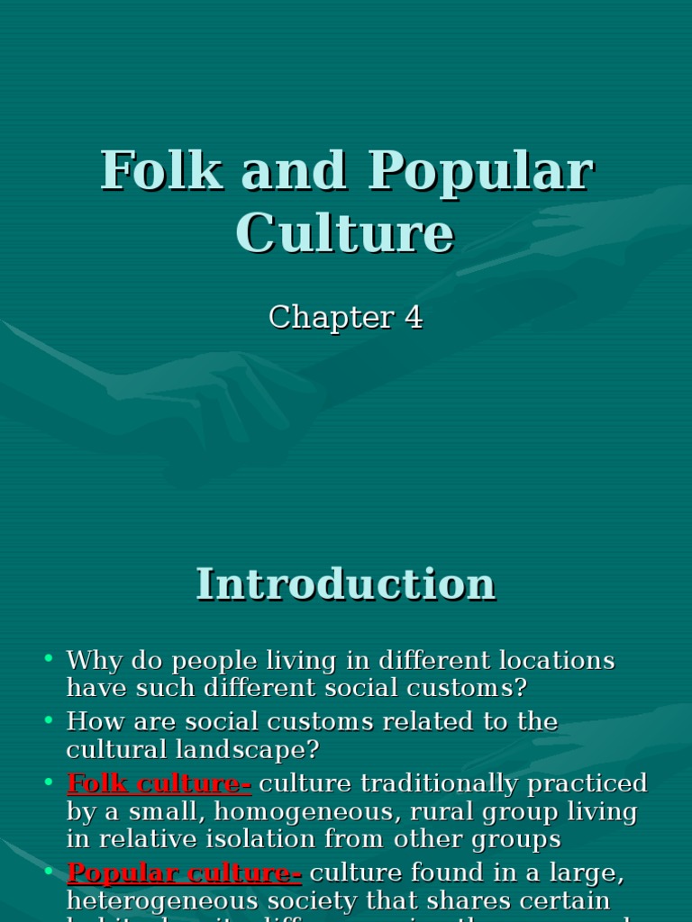 CH 4 Folk Popculture | PDF | Popular Culture | Television