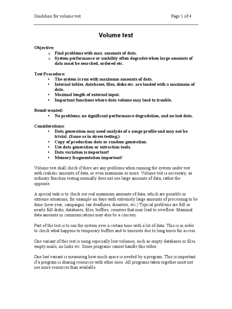 Volume Test | PDF | Maxima And Minima | Databases
