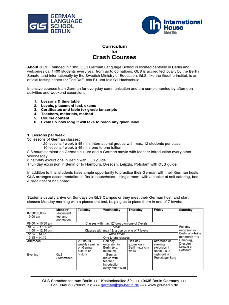 Curriculum For Crash Courses PDF | PDF | Teacher Education | Teachers