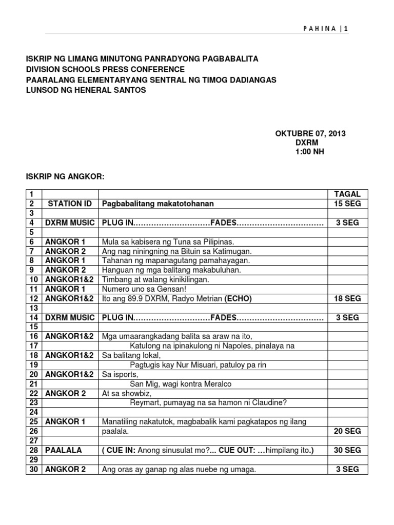 Filipino Iskrip | PDF