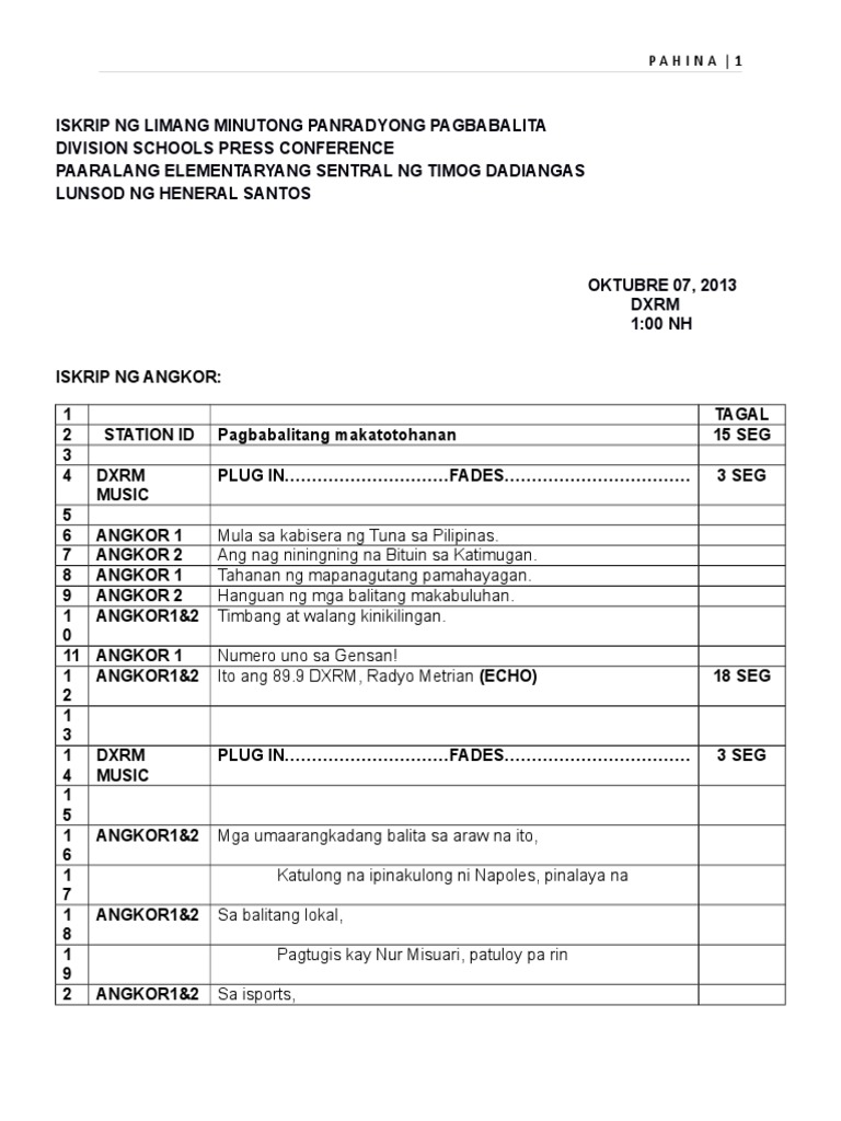 Filipino Iskrip | PDF