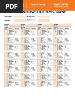 Hand Hygeine Form (1) | PDF